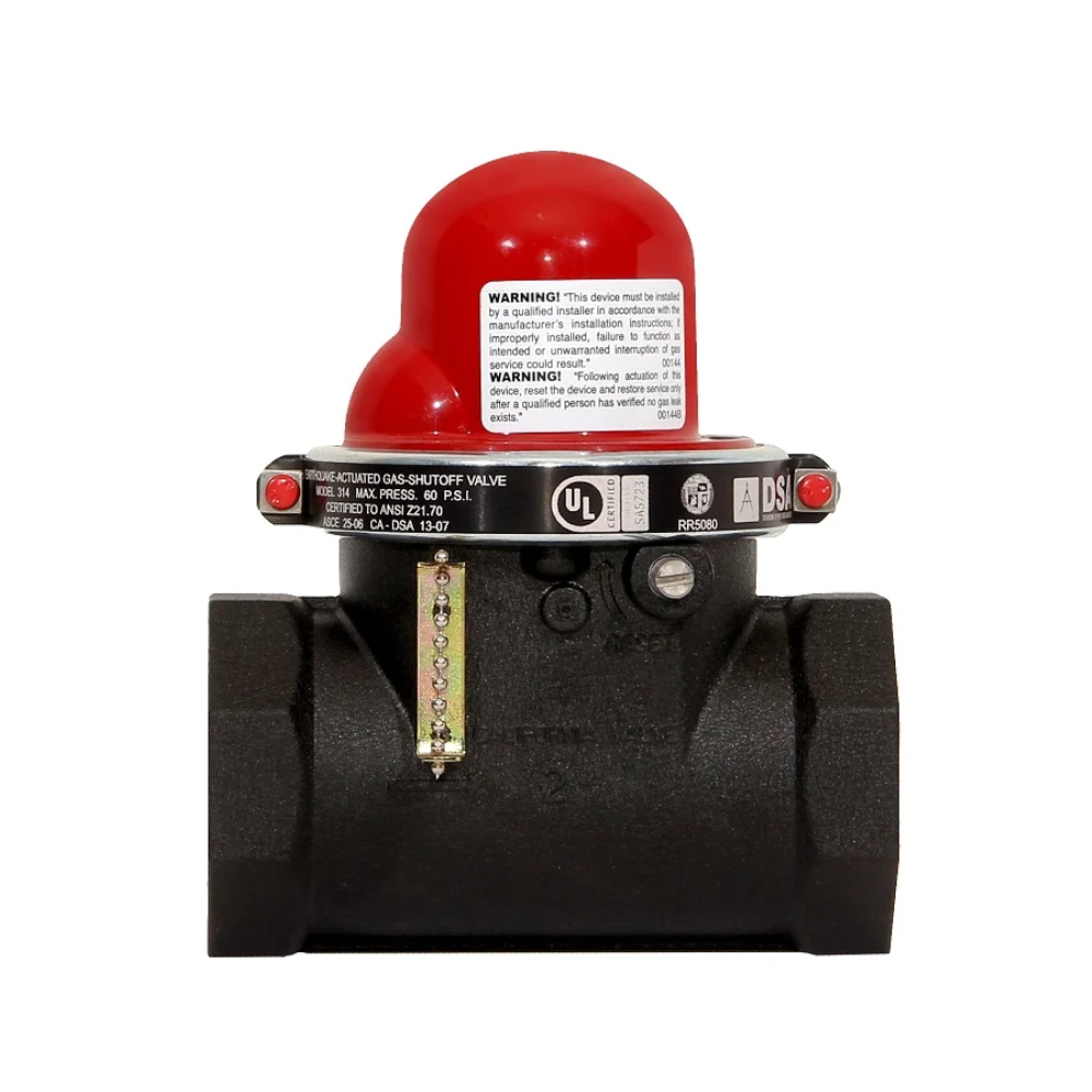 Earthquake Shut-off Valves — Measurement Control Systems