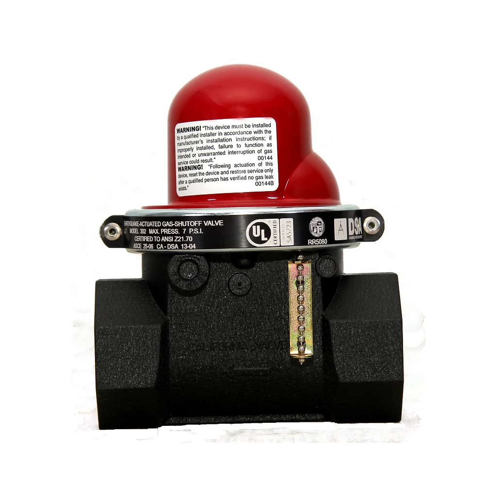 1-1/4" Earthquake Shut-off Valves — Measurement Control Systems