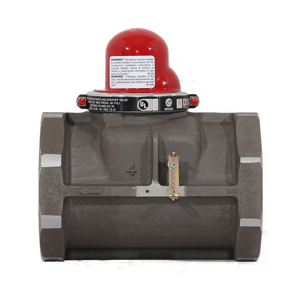 4" Earthquake Shut-off Valves — Measurement Control Systems